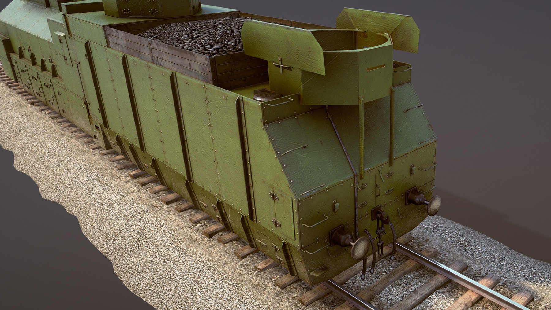 ArtStation - Armored Train PR-35 Locomotive | Resources