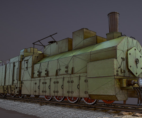 ArtStation - Armored Train PR-35 Locomotive | Resources