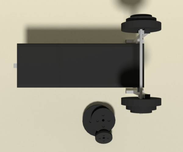 ArtStation - Low Poly Cartoon Weight Bench | Resources