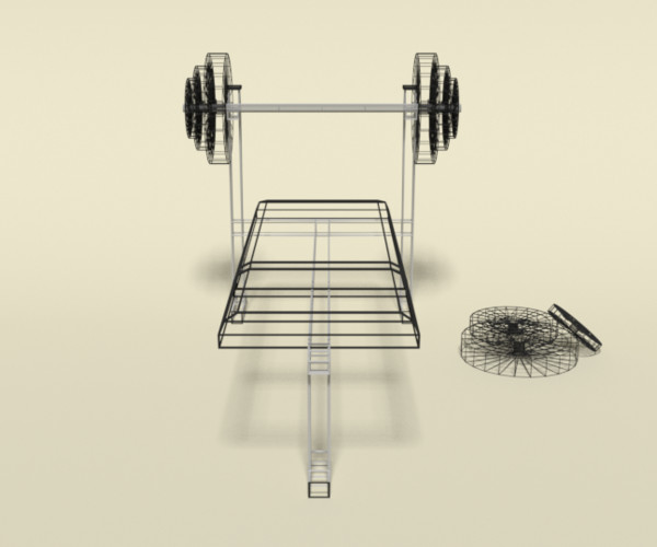 ArtStation - Low Poly Cartoon Weight Bench | Resources