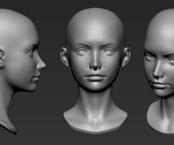 ArtStation - 3d Printable Female Head 5 | Resources