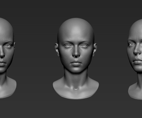 ArtStation - 3d Printable Female Head 9 | Resources