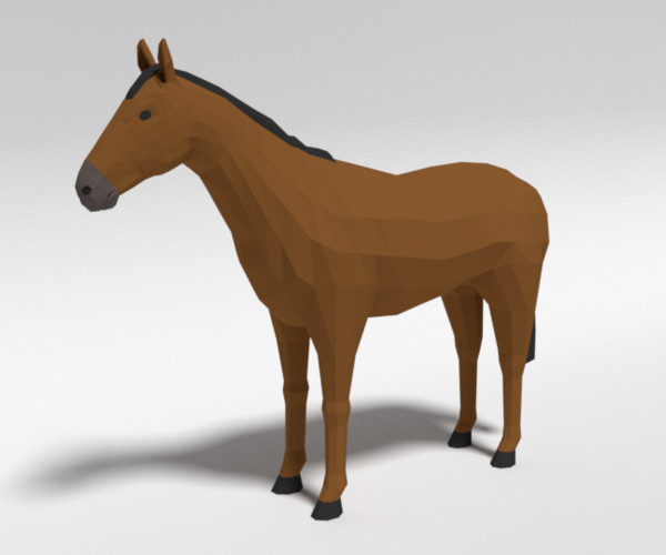 ArtStation - Low Poly Cartoon Horse | Resources