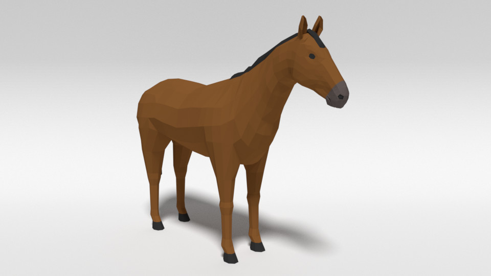 ArtStation - Low Poly Cartoon Horse | Resources