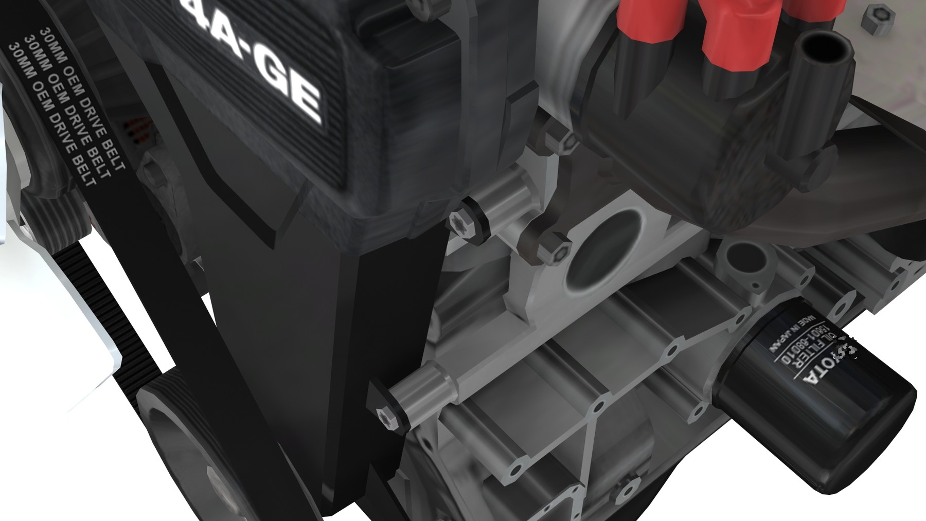 ArtStation - Toyota 4A-GE 1.6L Redtop engine model | Resources