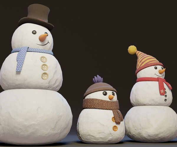 ArtStation - Snowman 3D Model | Game Assets