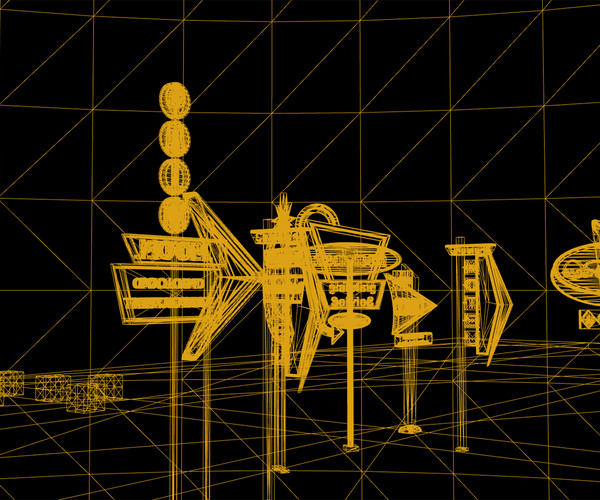 ArtStation - Retro Googie Neon Sign Pack (Illuminated), American Diner ...