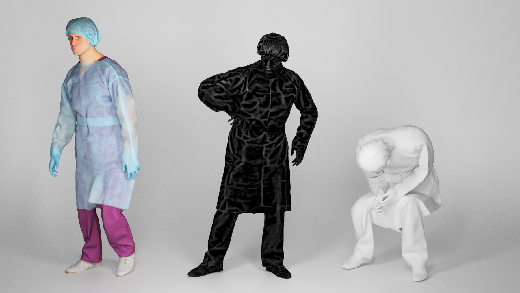 ArtStation - Animated surgical doctor in sterile gloves and hat 85 ...