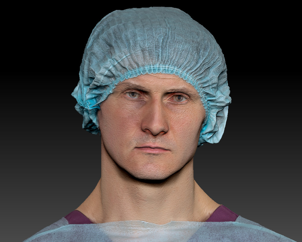 ArtStation - Animated surgical doctor in sterile gloves and hat 85 ...