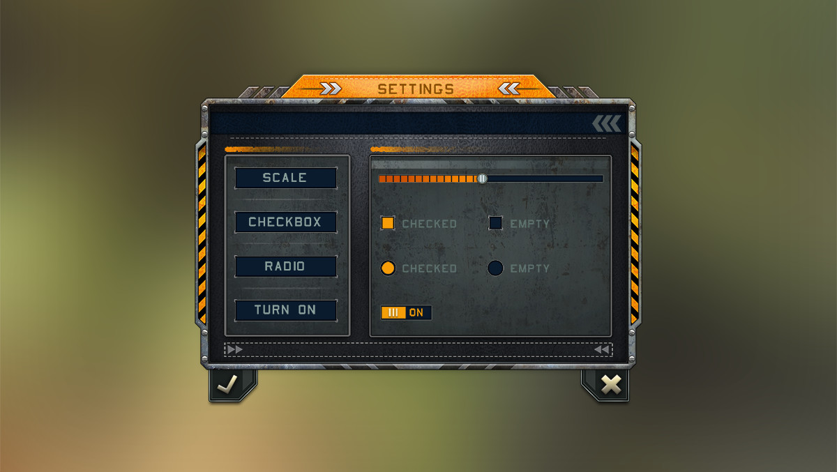 ArtStation - [UIFBRCA] WarZone - Military Mobile UI Set | Game Assets