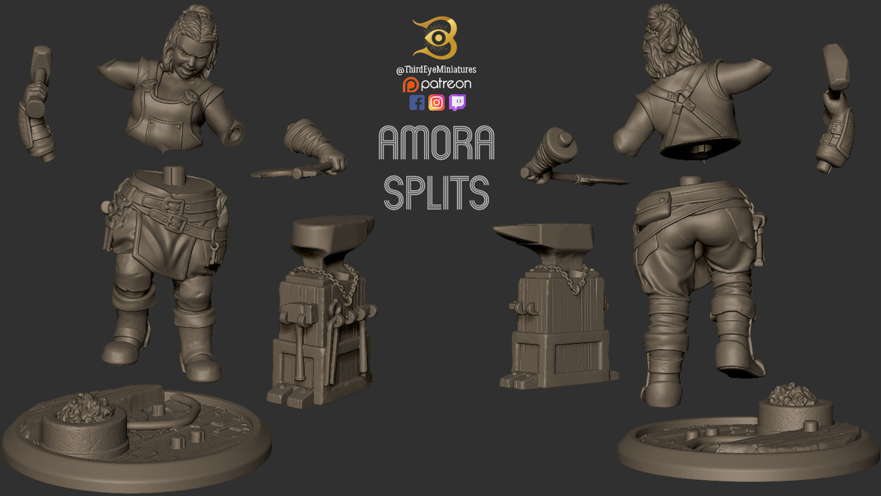 ArtStation - Amora [3d PRINT READY] [ThirdEyeMiniatures] | Resources