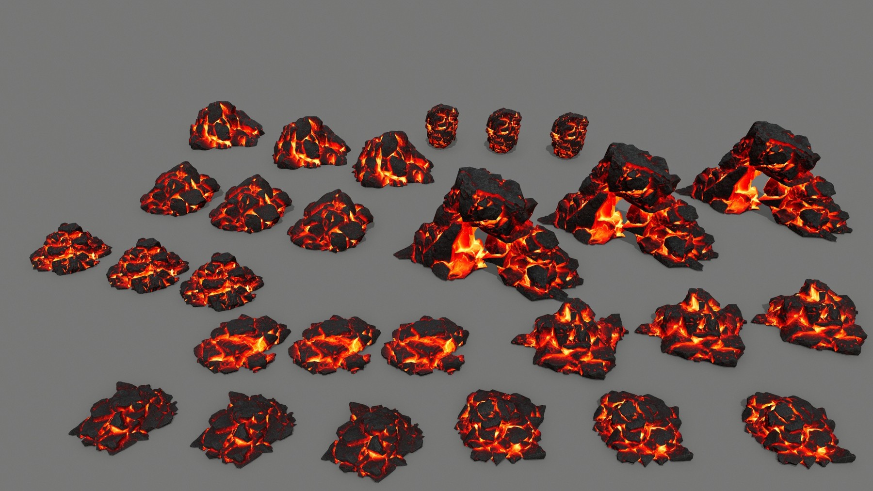 ArtStation - lava rocks | Game Assets