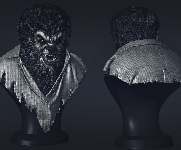 ArtStation - Wolfman bust 3D printable figure | Resources