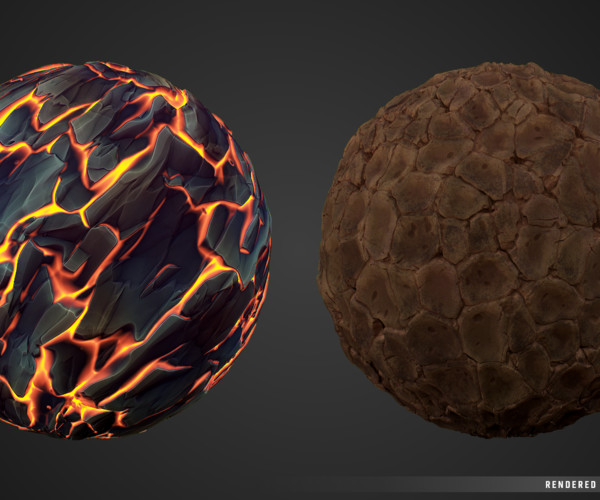 ArtStation - Stylized Fantasy Fire Shore Material Pack | Game Assets