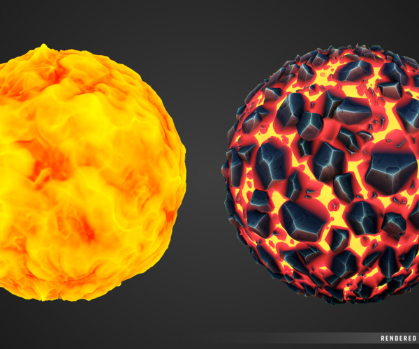 ArtStation - Stylized Fantasy Fire Shore Material Pack | Game Assets