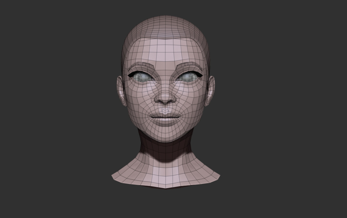 ArtStation - Female head nr 3 base mesh | Resources