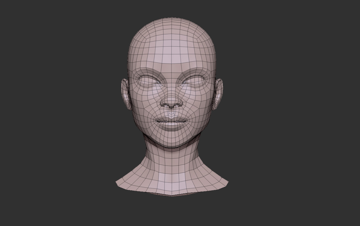 ArtStation - Female head nr 3 base mesh | Resources