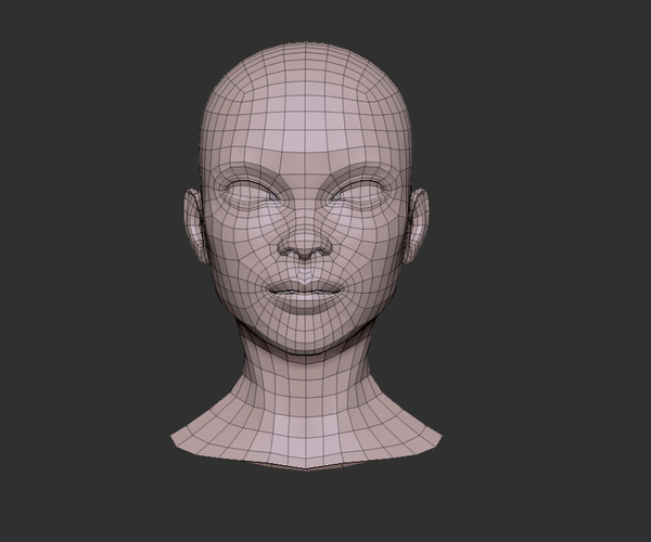 ArtStation - Female head nr 3 base mesh | Resources
