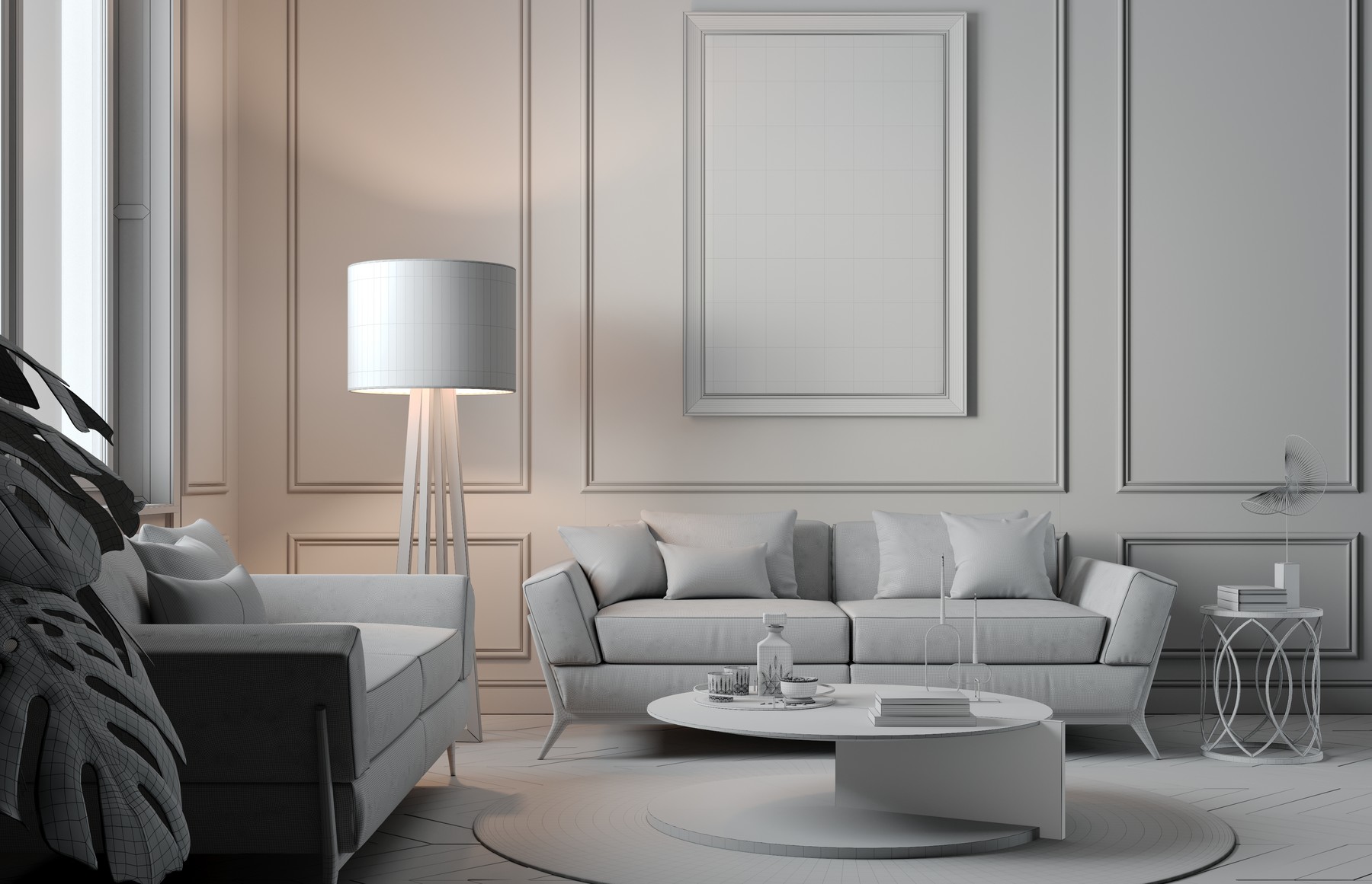 ArtStation - Black style interior 3D scene | Resources