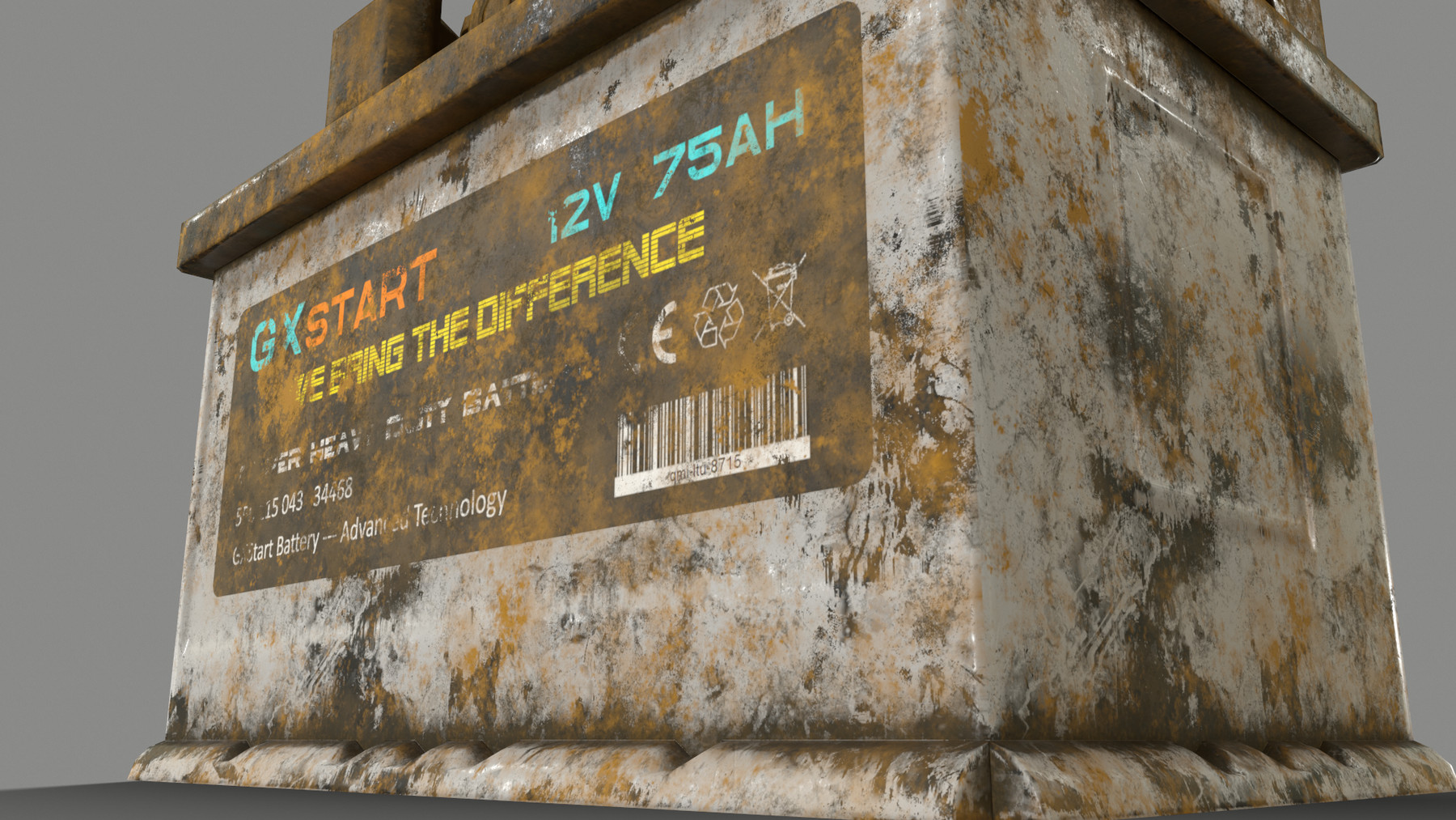 ArtStation - PBR Car Battery - White | Game Assets