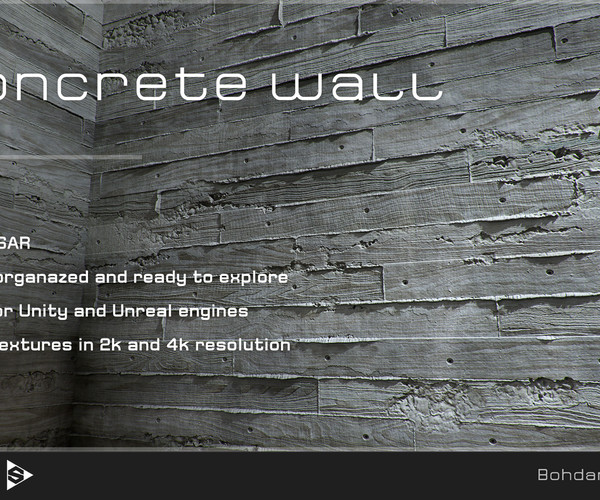 ArtStation - Concrete wall | SBS |SBSAR + 4K Maps | Resources