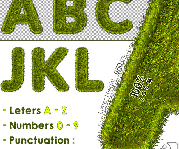 ArtStation - Green Grass Alphabet | Artworks