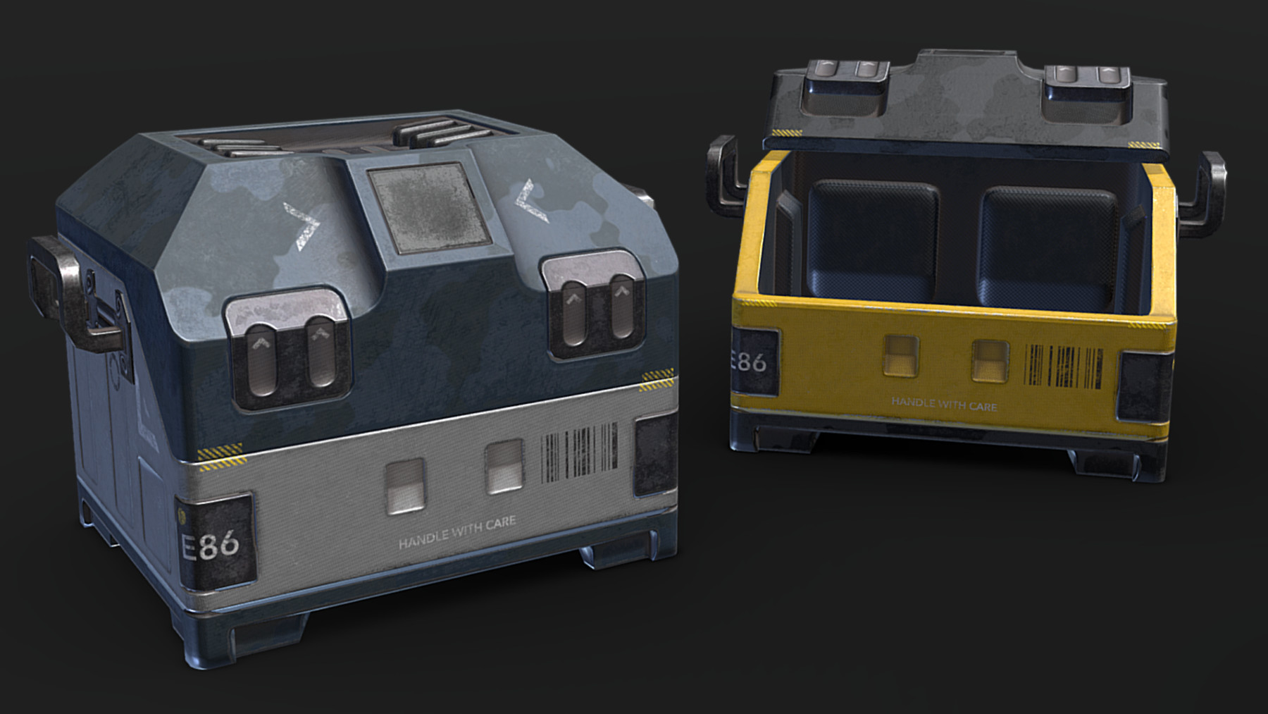 ArtStation - Sci-fi Loot Crate PBR low-poly Game Prop 3D model | Resources