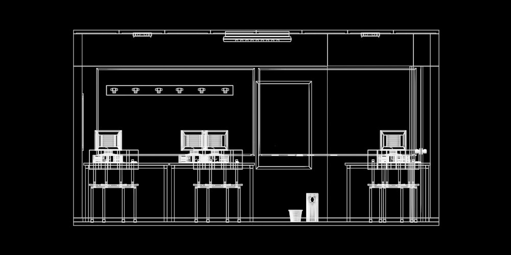 ArtStation - class room interior classroom office chair desk pc ...