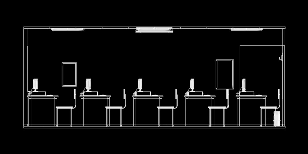 ArtStation - class room interior classroom office chair desk pc ...