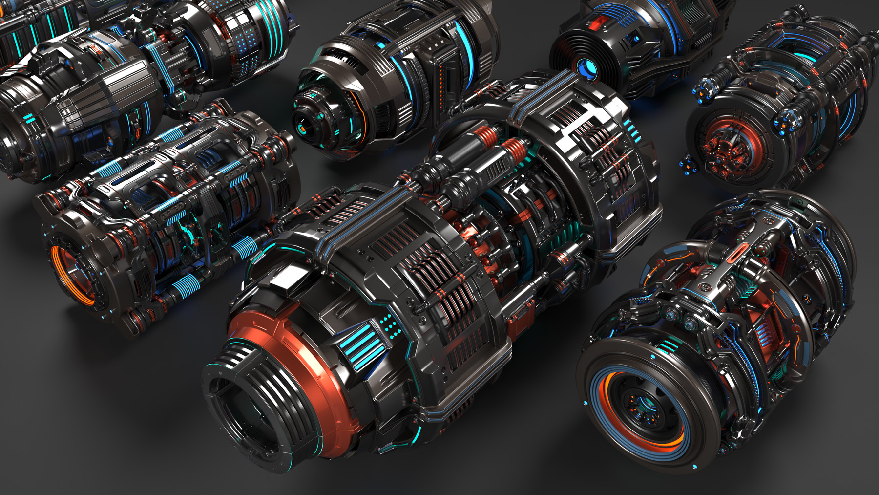 ArtStation - Sci Fi Mega Elements KITBASH - SUBDIVISION READY - Full 3D ...