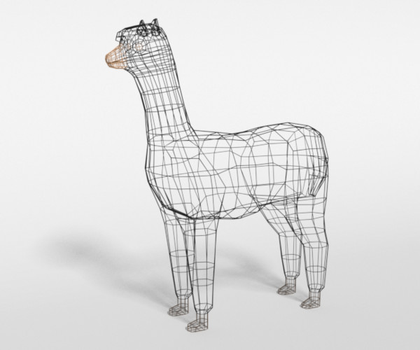 ArtStation - Low Poly Cartoon Alpaca | Resources