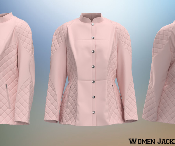 ArtStation - Women Jacket, Marvelous designer, Clo3d | Resources