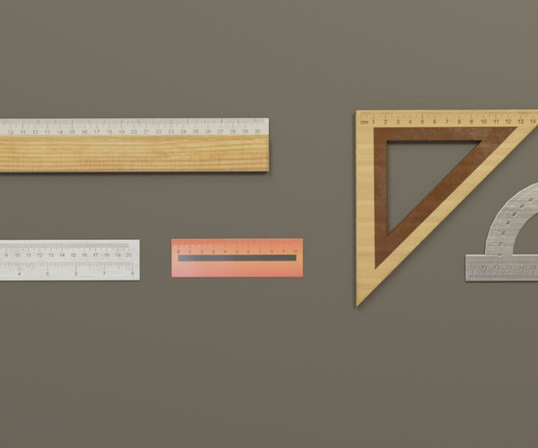 ArtStation - Math Geometry Tool Set 3D Model | Game Assets