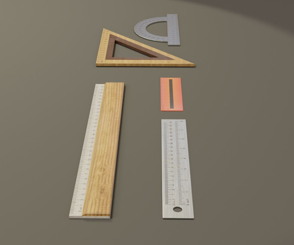 ArtStation - Math Geometry Tool Set 3D Model | Game Assets