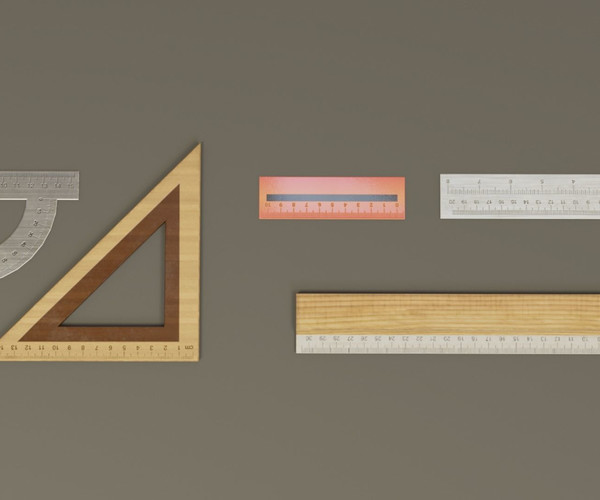 ArtStation - Math Geometry Tool Set 3D Model | Game Assets