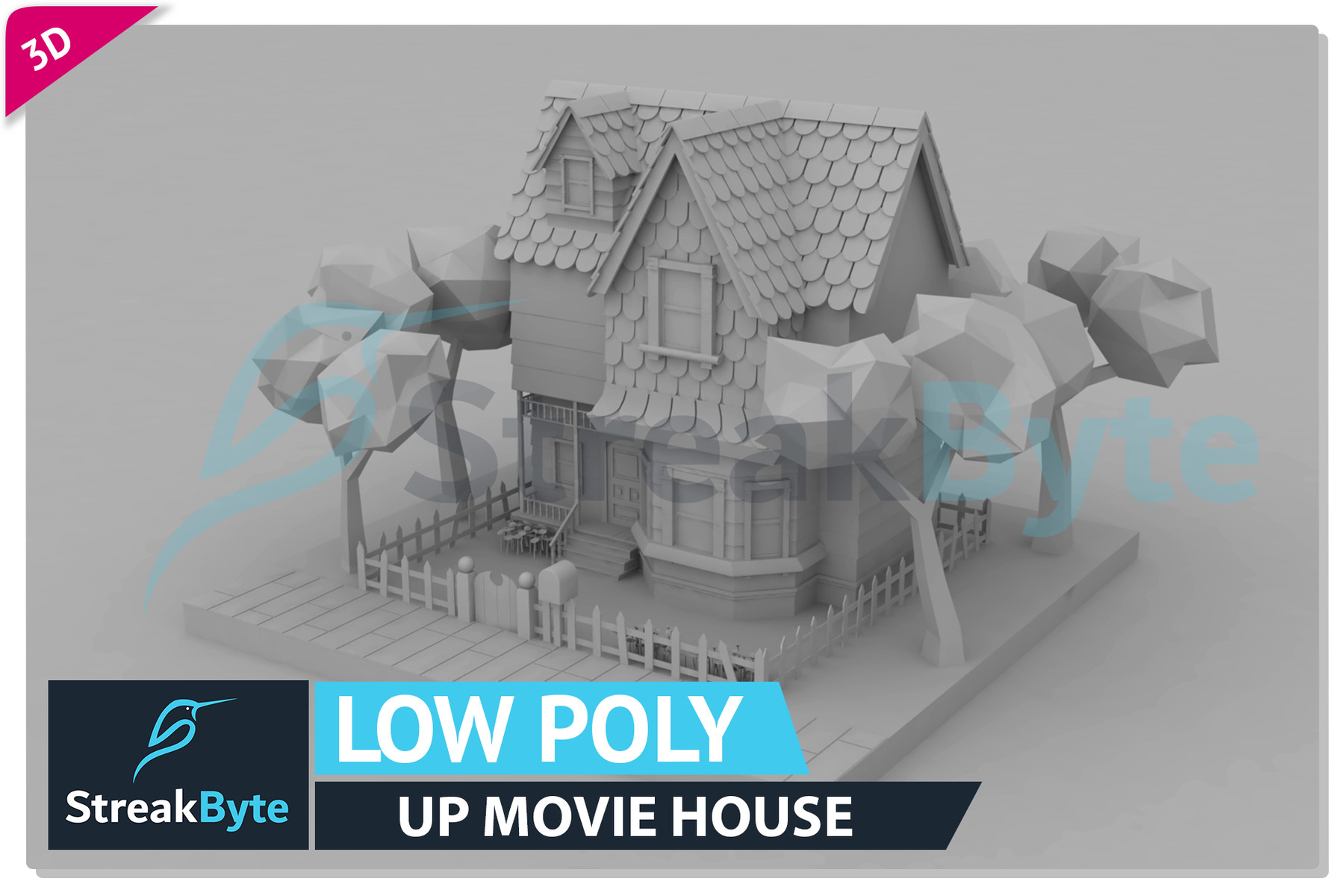 ArtStation - Low Poly Up Movie House | Resources