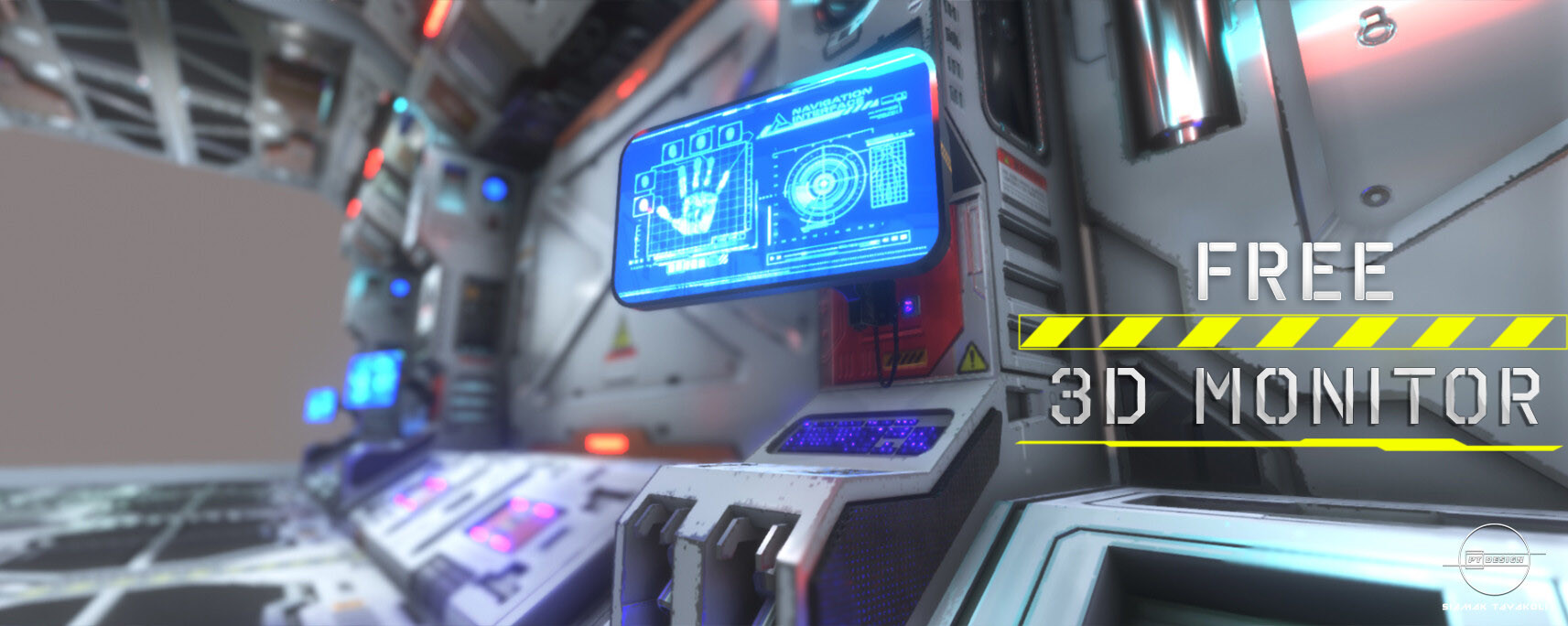 ArtStation - 3D Monitor - ( Free ) | Game Assets