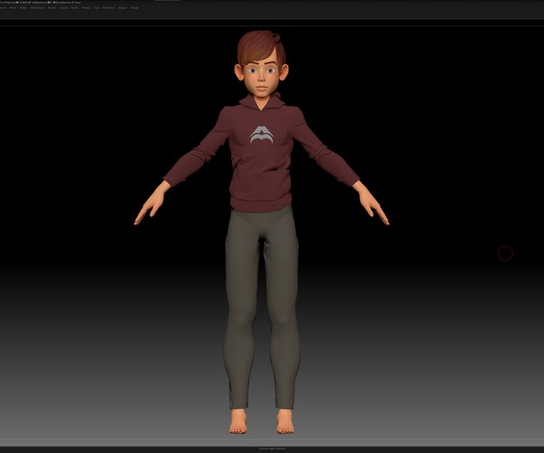ArtStation - ZBrush Stylized Character Boy Base Mesh with Clothes - Amy ...