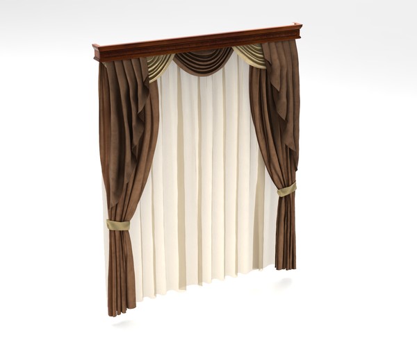 ArtStation - №601 Curtain 3D high poly model for architectural ...