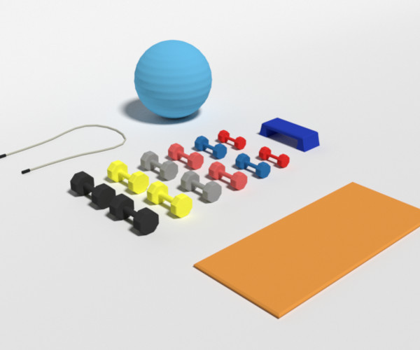 ArtStation - Low Poly Cartoon Gym Equipmen | Resources