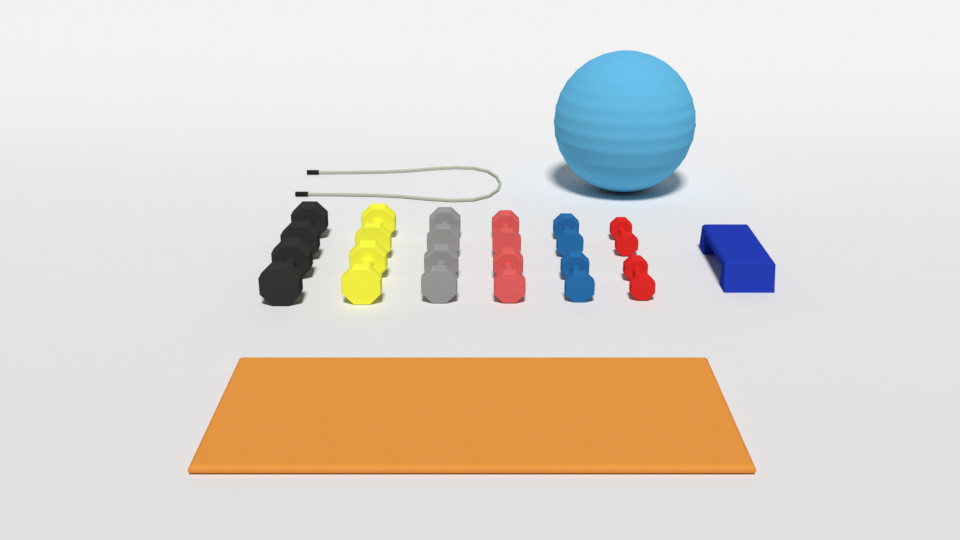 ArtStation - Low Poly Cartoon Gym Equipmen | Resources
