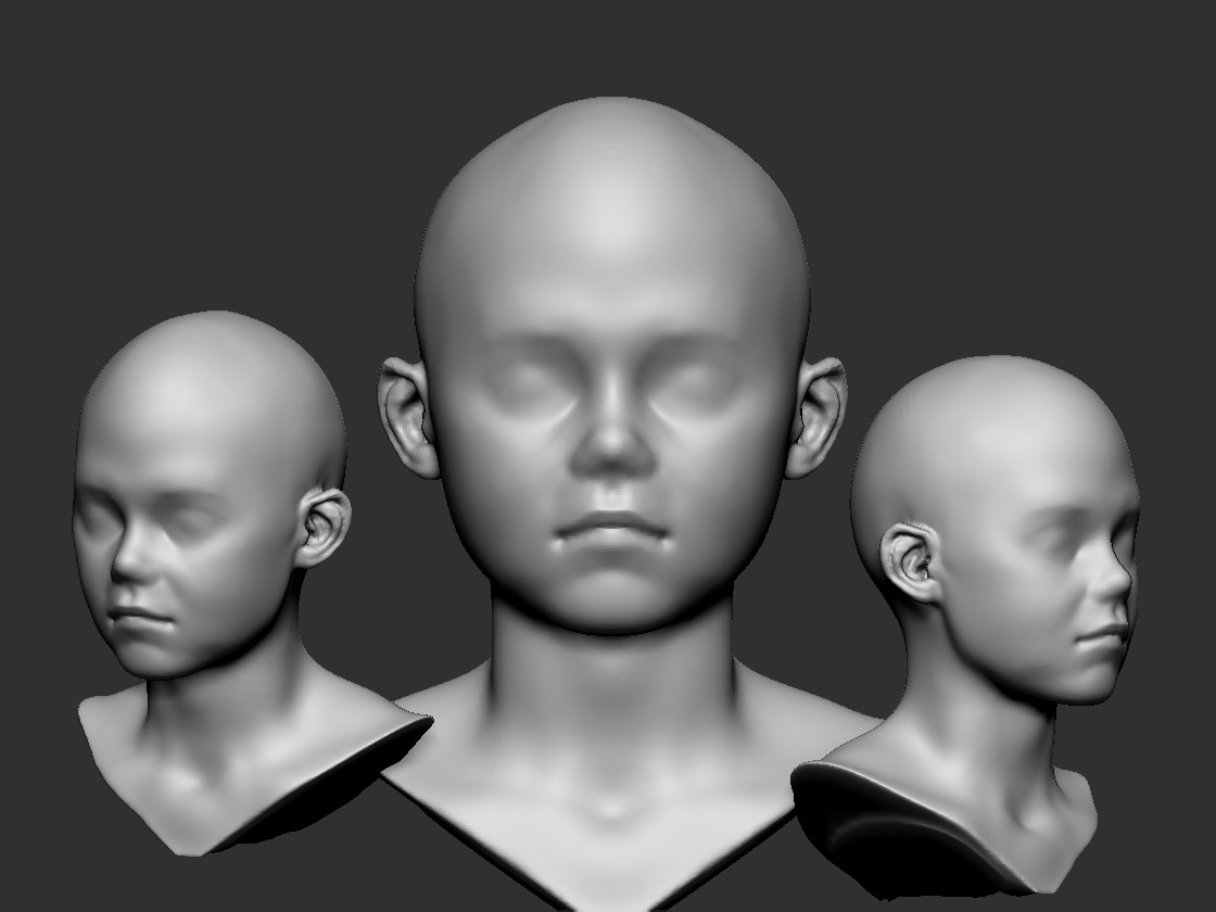 ArtStation - Kid Head basemesh | Resources
