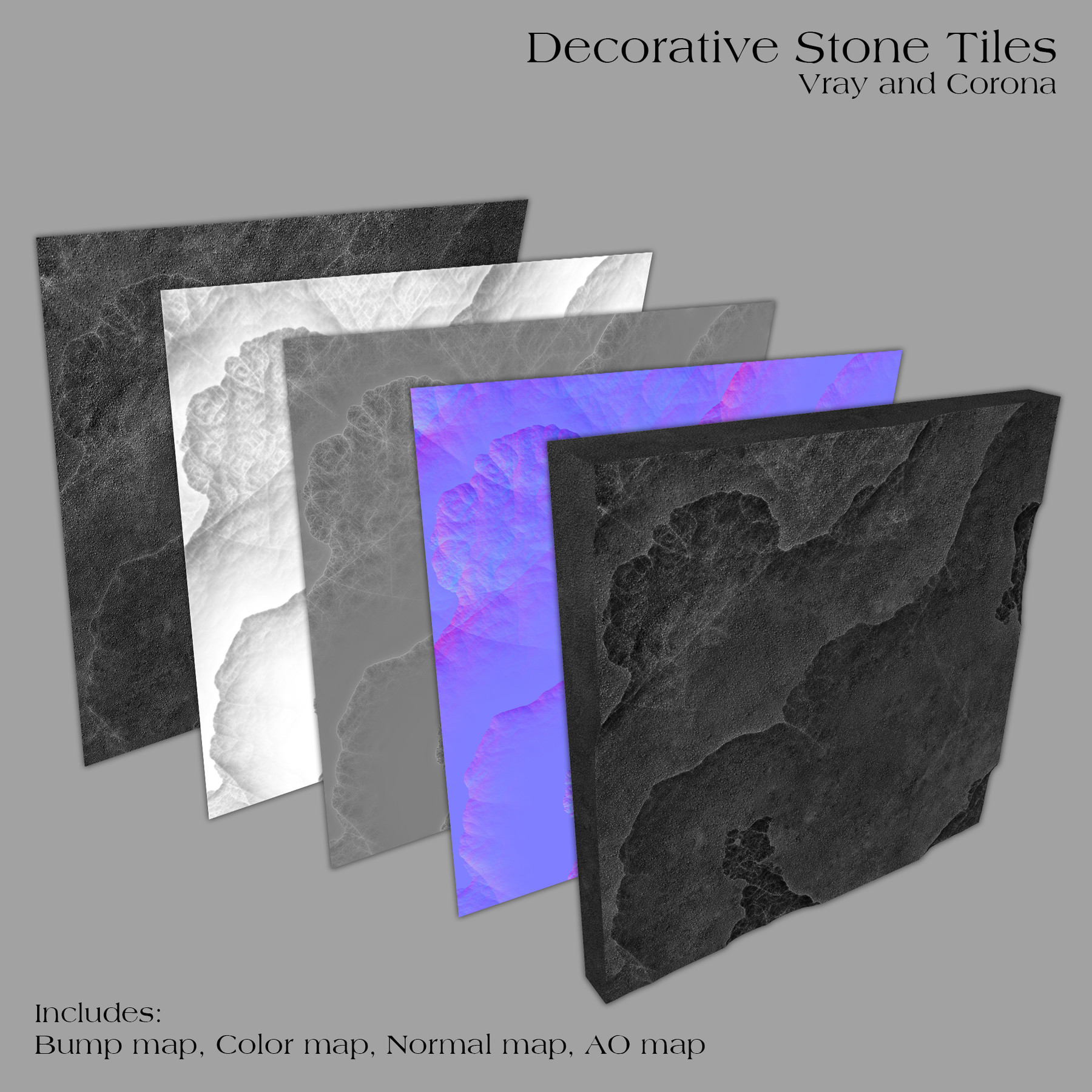 ArtStation - 12 Decorative Stone Tiles | Resources