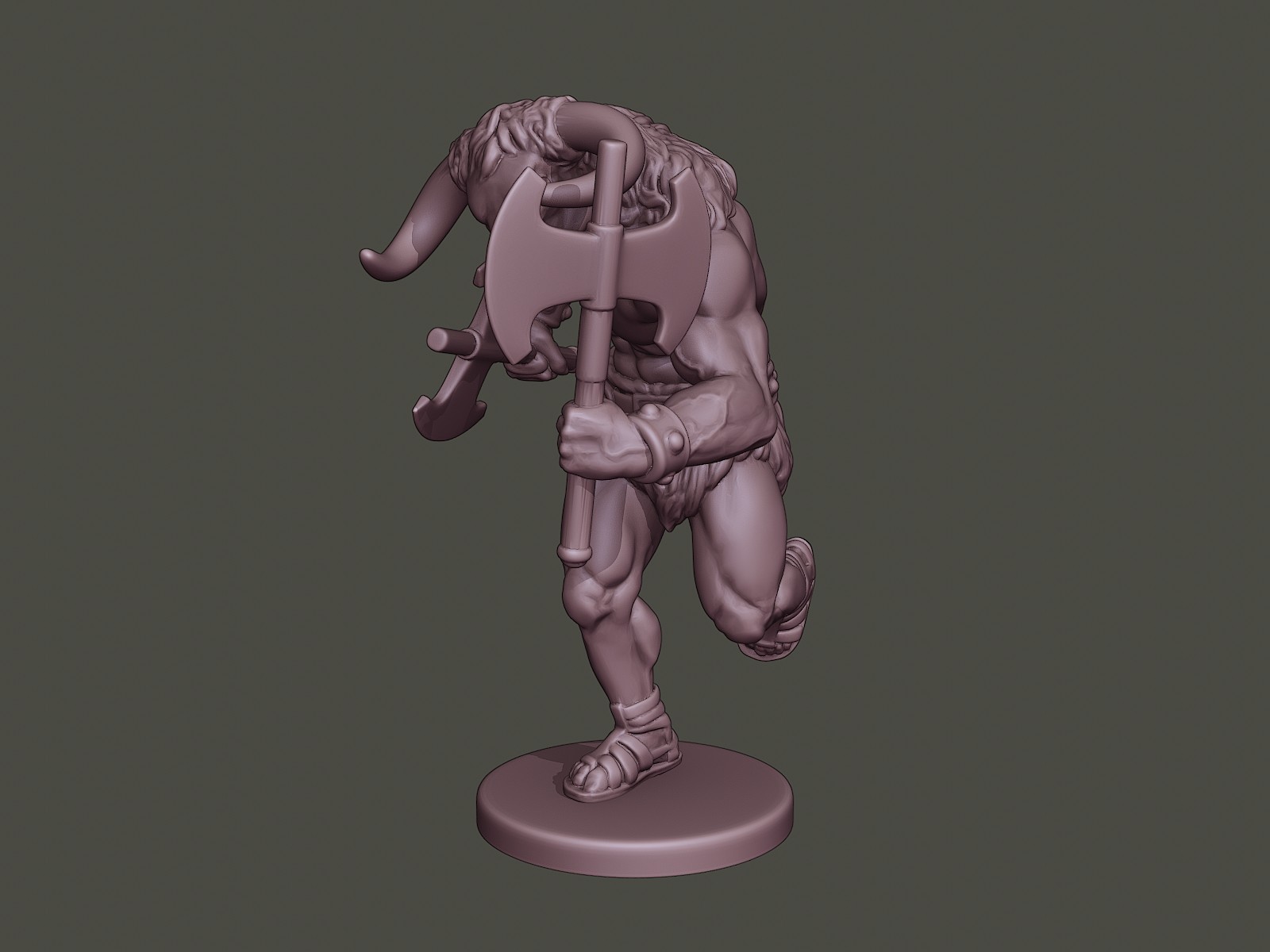 ArtStation - Minotaur Warrior Running two Axes | Resources
