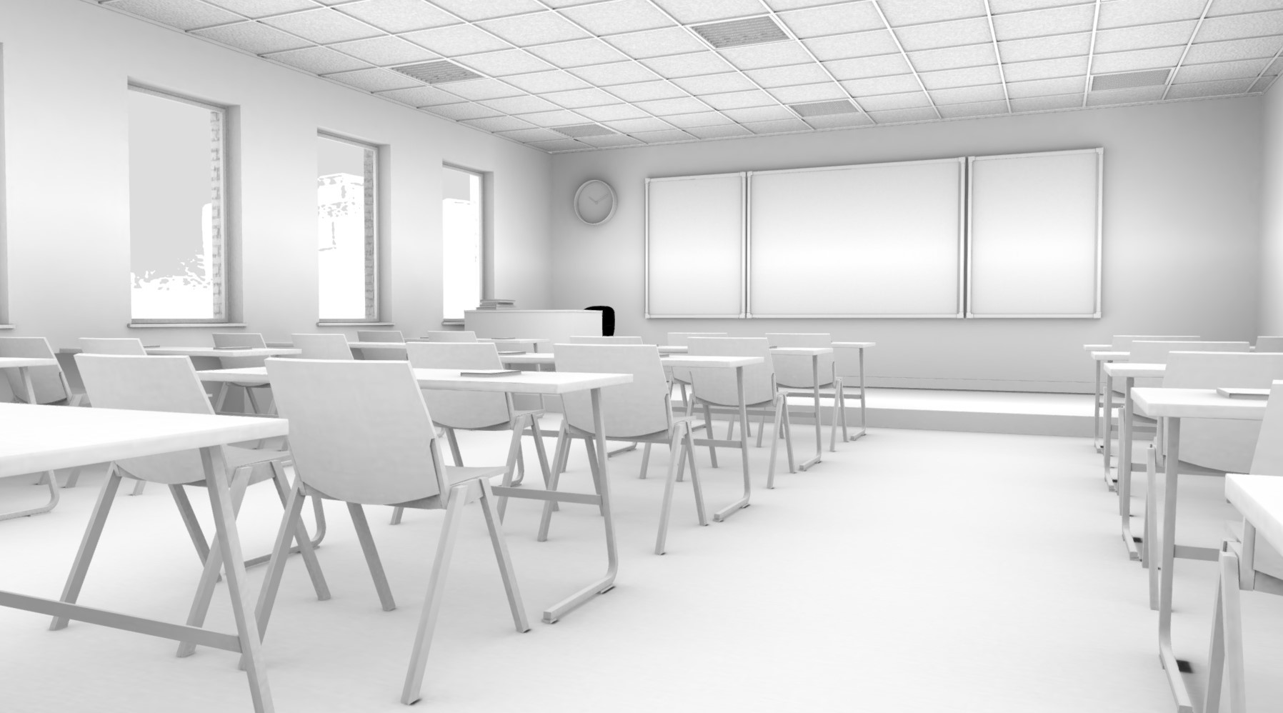 ArtStation - VR Classroom Baked + 3d Max | Resources