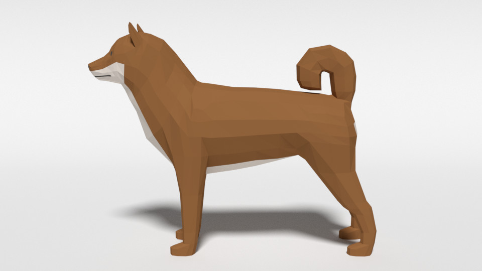 ArtStation - Low Poly Cartoon Shiba Inu Dog | Resources