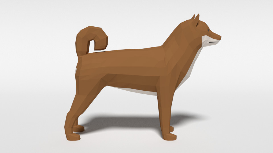 ArtStation - Low Poly Cartoon Shiba Inu Dog | Resources