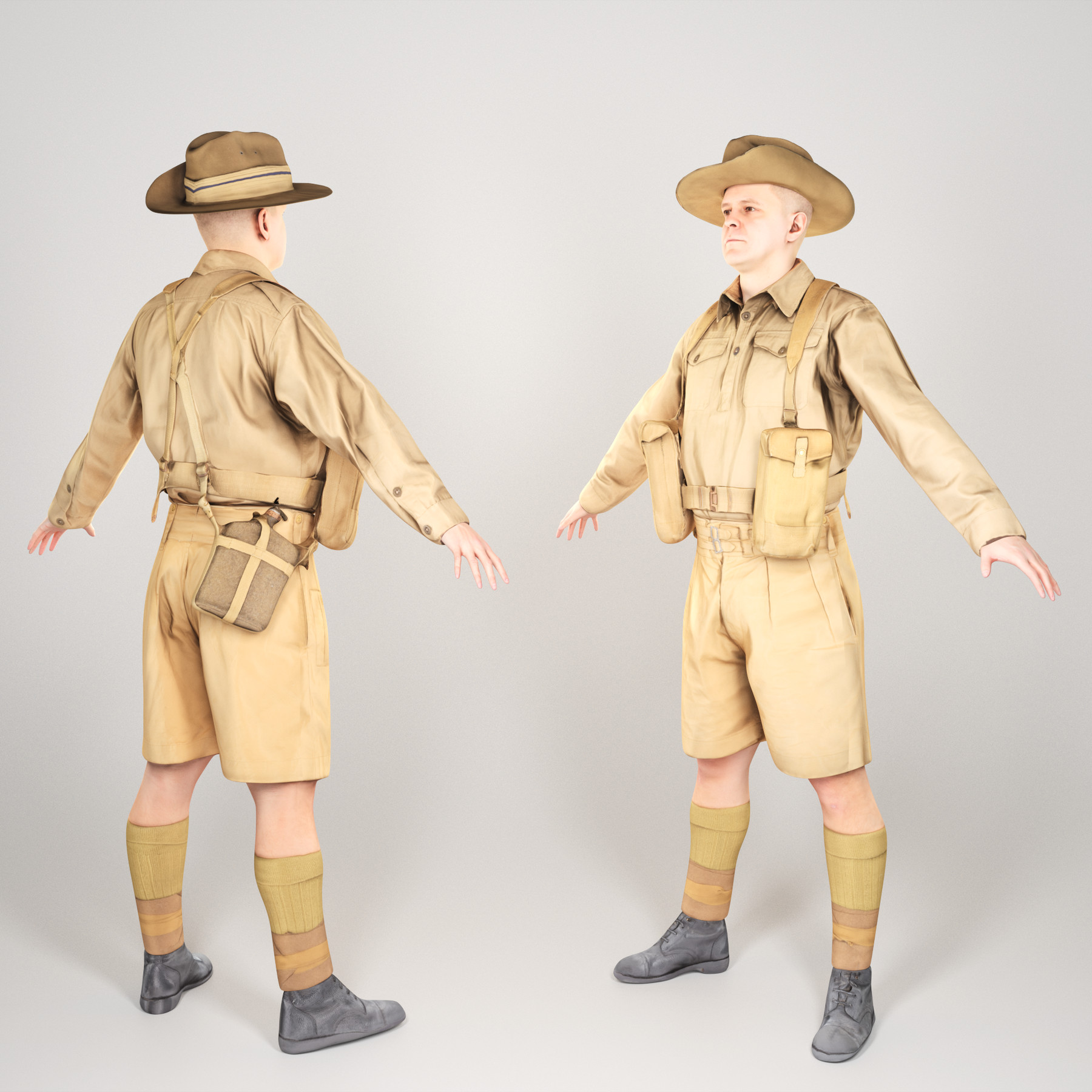 ArtStation - Animated Australian infantryman character from World War 2 ...