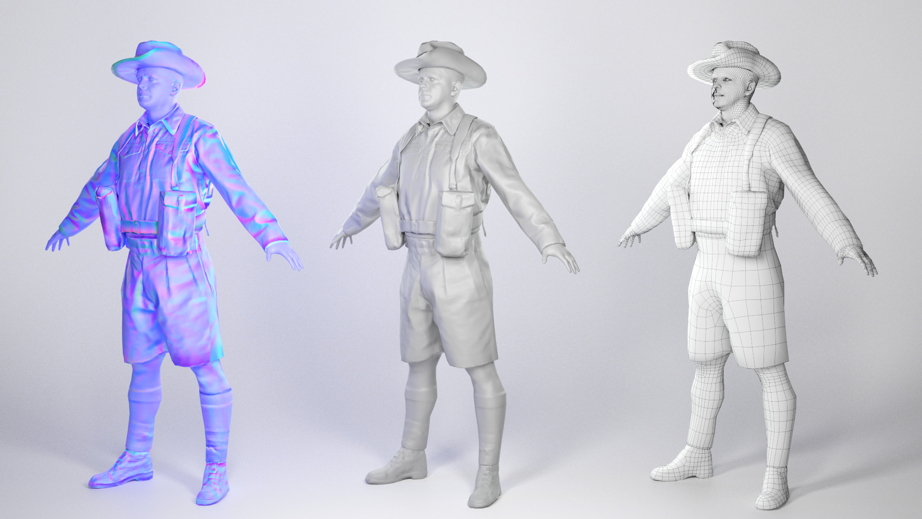 ArtStation - Animated Australian infantryman character from World War 2 ...