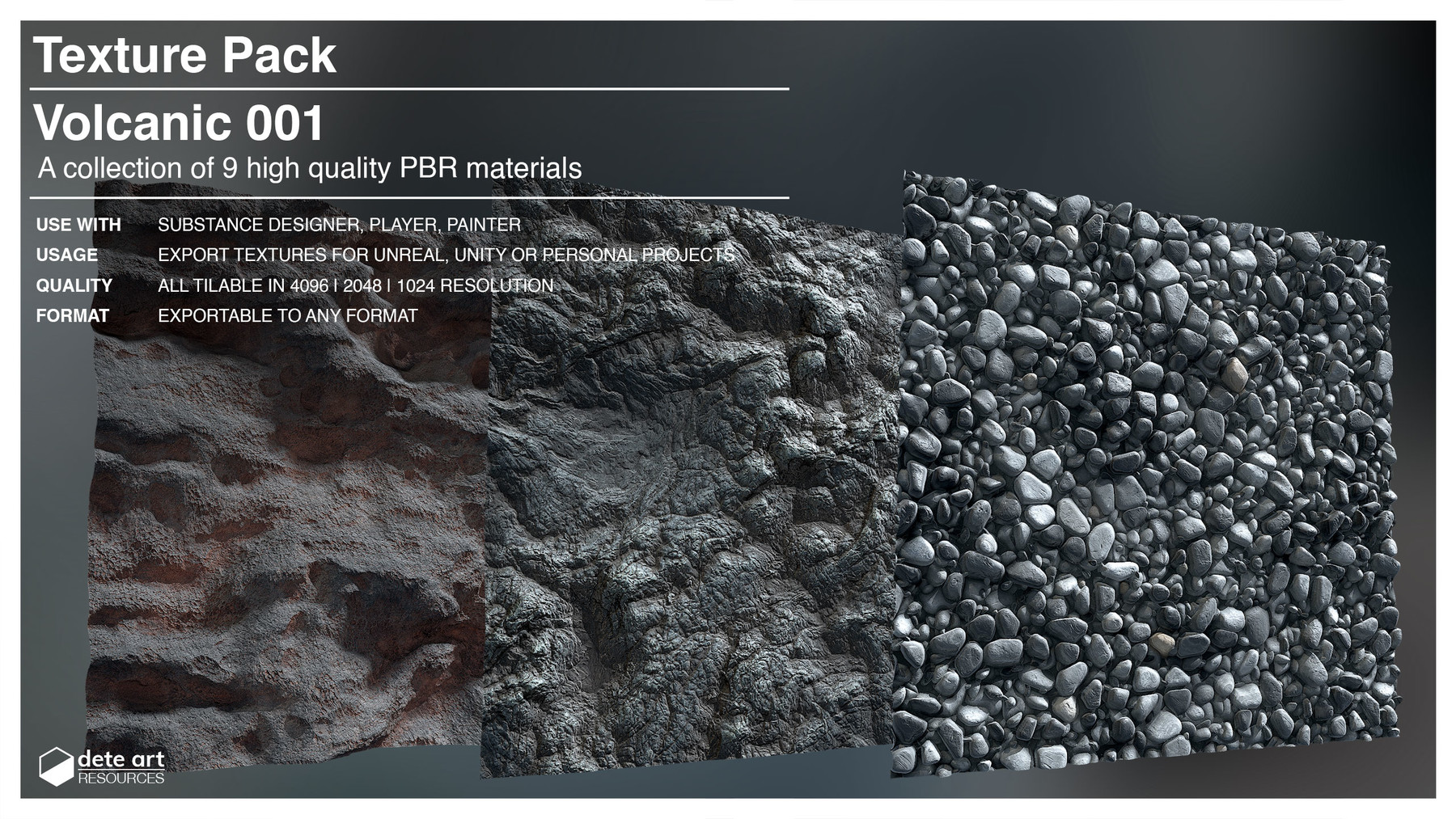 ArtStation - Texture Pack | Volcanic 001 | Game Assets